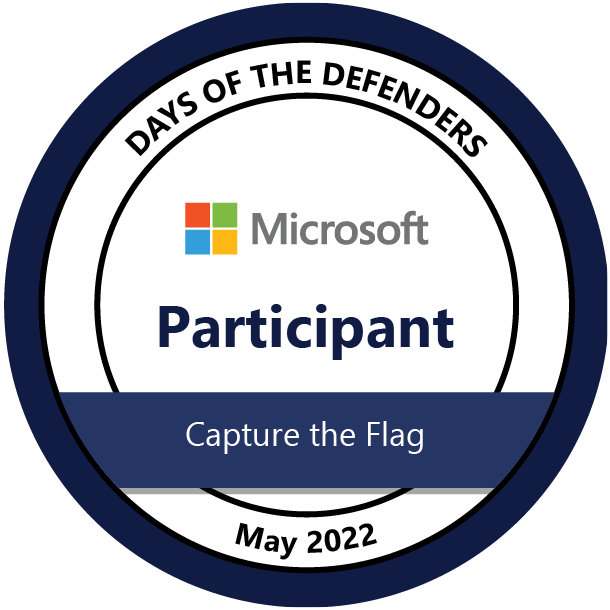 Microsoft Days of the Defenders—Participant - Credly