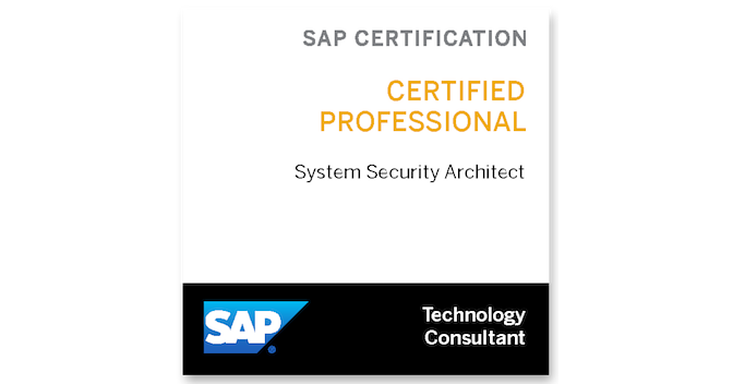 SAP Certified Technology Professional - System Security Architect - Credly