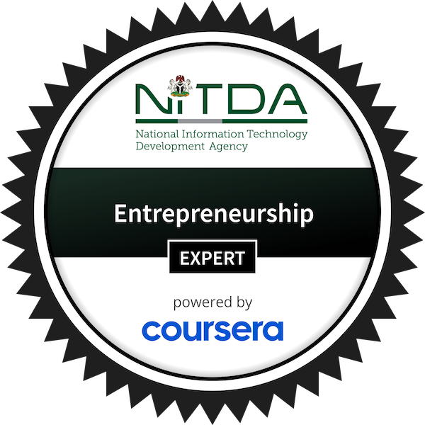 NITDA Entrepreneurship Expert - Credly