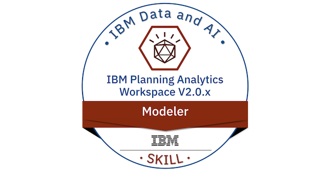 IBM Planning Analytics Workspace V2.0.x Modeler - Credly
