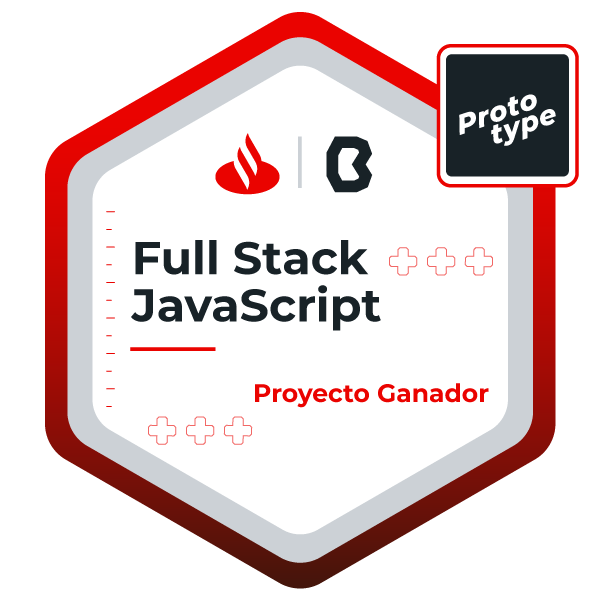 Proyecto Mejor Calificado Prototype Day - Full Stack JavaScript Santander Universidades - Credly
