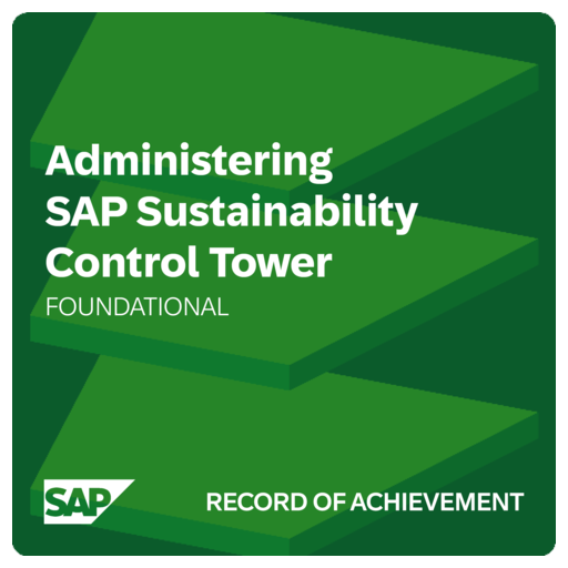Administering SAP Sustainability Control Tower - Record of Achievement ...