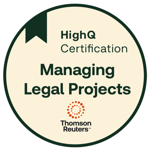 HighQ Managing Legal Projects Certification - Credly