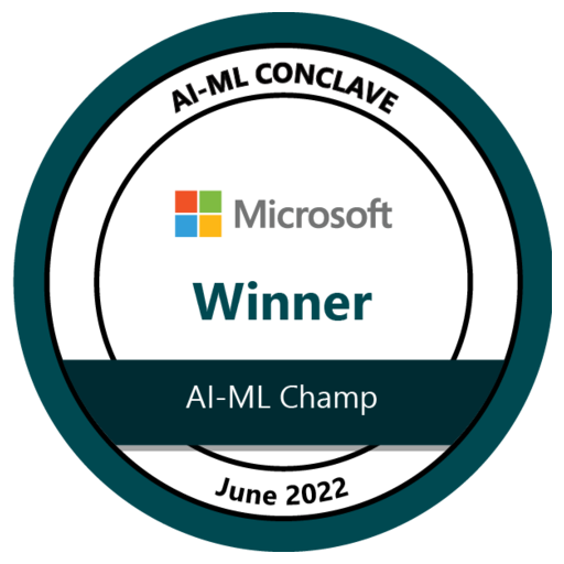 Microsoft Artificial Intelligence & Machine Learning Champ—Winner - Credly