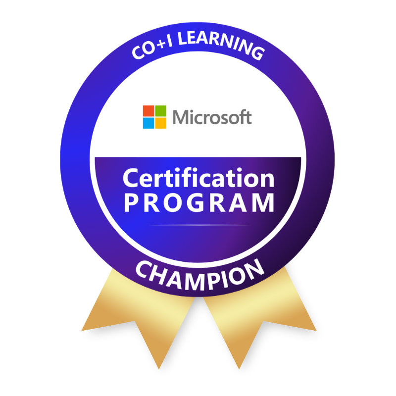 CO+I Learning Certification Program Champion - Credly