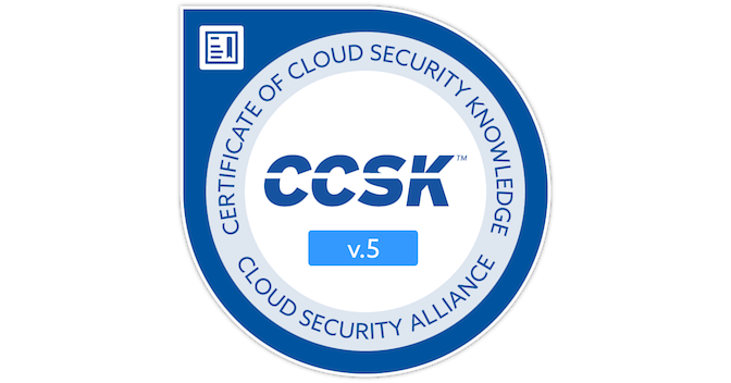 Certificate of Cloud Security Knowledge v.5 - Credly
