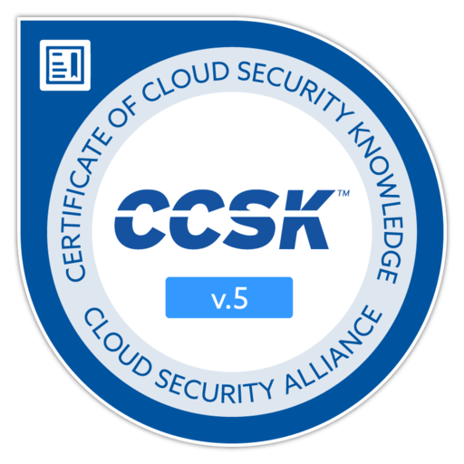 Certificate of Cloud Security Knowledge v.5 - Credly