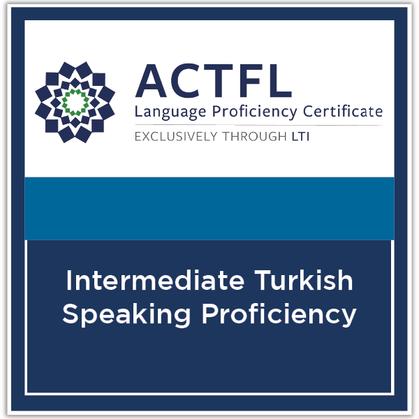 Turkish Speaking Proficiency - Intermediate Low - Credly
