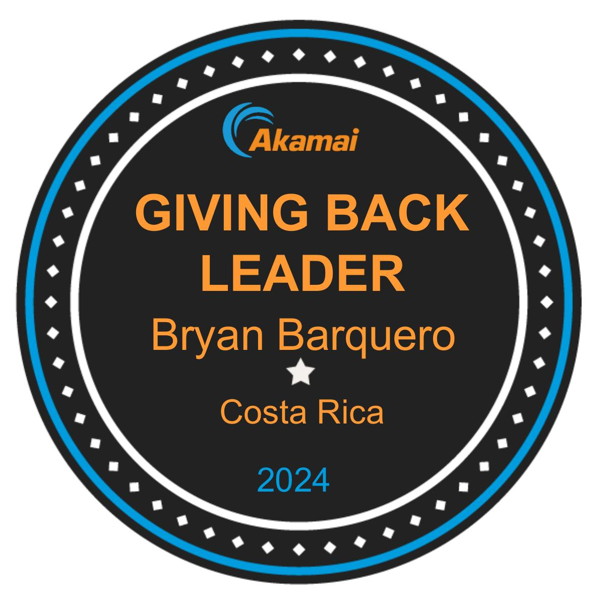 CR Akamai- Giving Back pillar leader - Credly