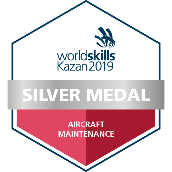 WorldSkills Kazan 2019 - Silver Medallist - Aircraft Maintenance - Credly