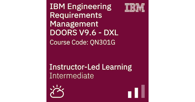 IBM Engineering Requirements Management DOORS V9.6 - DXL - Code: QN301G ...