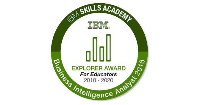 Business Intelligence Analyst - Explorer Award for Educators 2018 - Credly