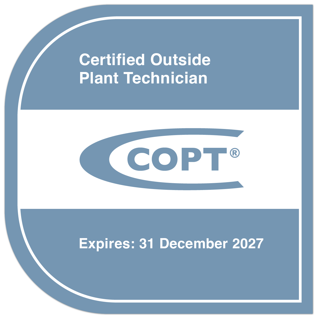 Certified Outside Plant Technician (COPT®) - Credly