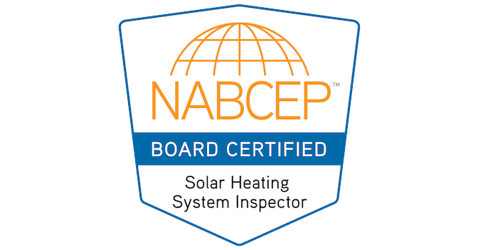 NABCEP Board Certified Solar Heating System Inspector - Credly