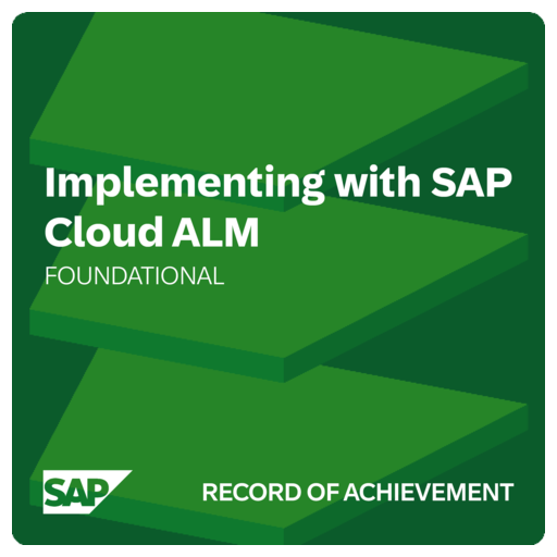 Implementing with SAP Cloud ALM - Record of Achievement - Credly
