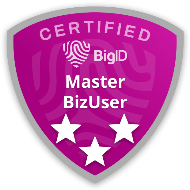 Certified BigID Master BizUser - Credly
