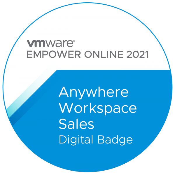 VMware Anywhere Workspace Sales Digital Badge - Credly