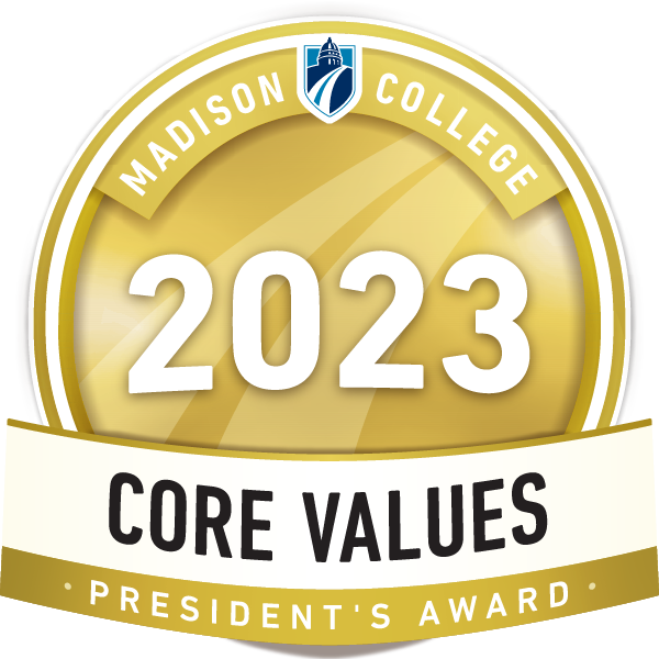 President's Award for Core Values 2023 - Credly