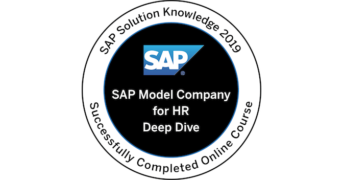 SAP Solution Knowledge 2019 - SAP Model Company for HR Deep Dive - Credly