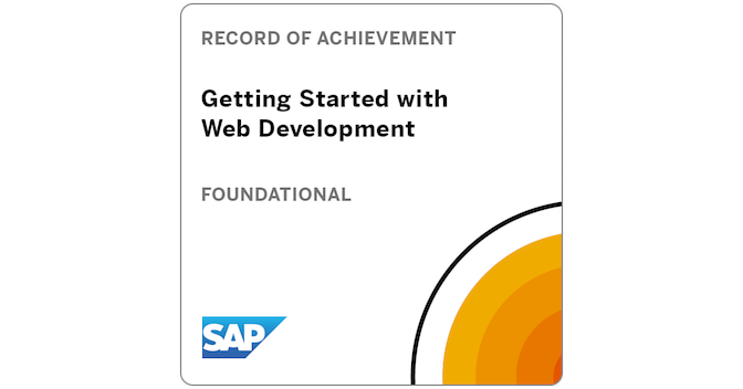 Getting Started with Web Development - Record of Achievement - Credly
