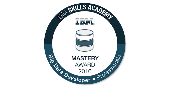 Big Data Developer - Mastery Award for Professionals 2016 - Credly