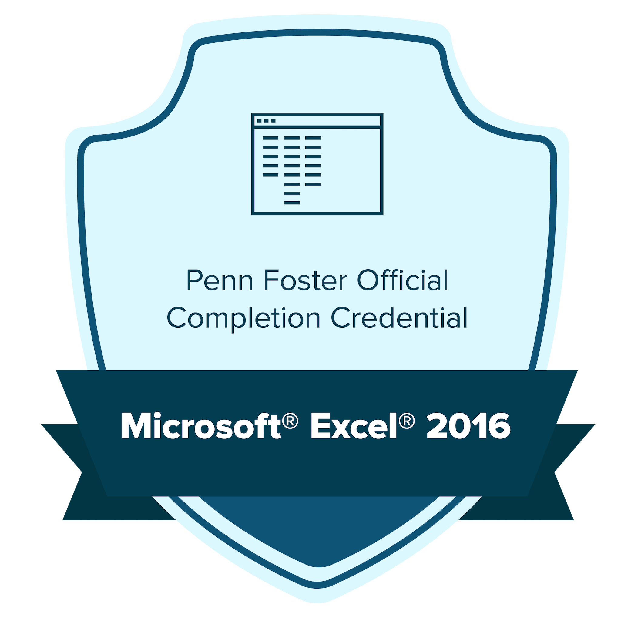 Microsoft Excel 2016 Credly