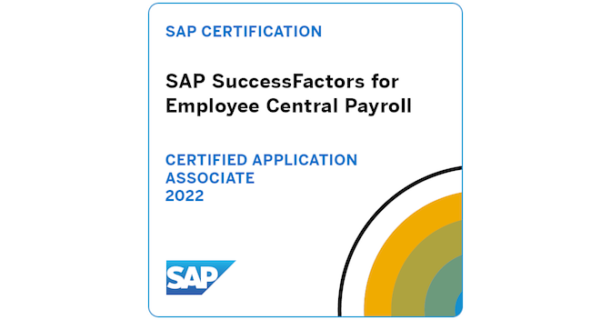 SAP Certified Application Associate - SAP SuccessFactors for Employee Central Payroll 2022 - Credly