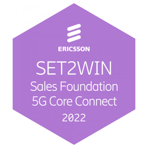 SET2WIN Sales Foundation 5G Core Connect badge 2022 - Credly
