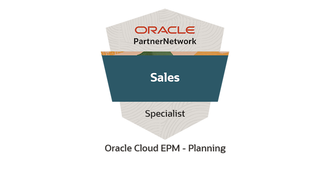 Oracle Cloud EPM - Planning Sales Specialist - Credly