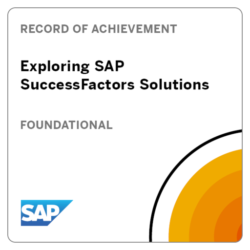 Exploring SAP SuccessFactors Solutions - Record of Achievement - Credly