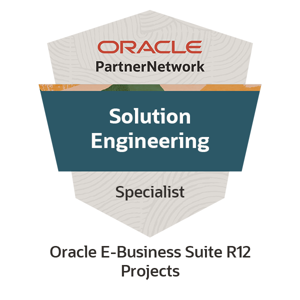 Oracle E Business Suite R12 Projects Solution Engineer Specialist Credly