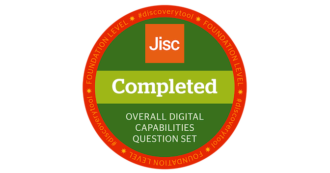 Jisc discovery tool - Overall Digital Capabilities - Credly