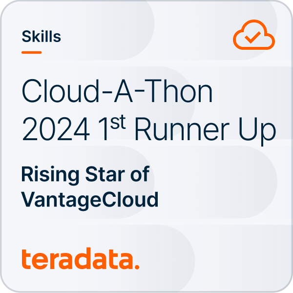 Cloud-a-thon runner up 2024 - Credly