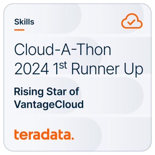 Cloud-a-thon runner up 2024 - Credly