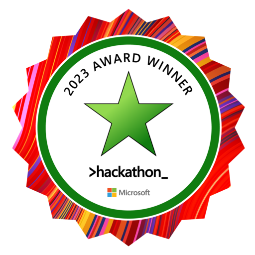 Microsoft Global Hackathon 2023 Award Winner - Credly