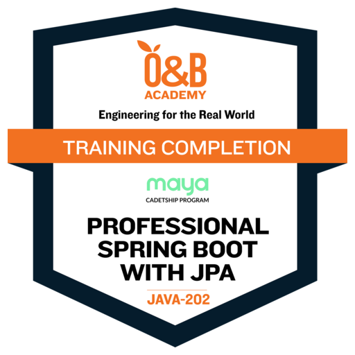 JAVA-202: Professional Spring Boot with JPA (Maya Cadetship Program ...
