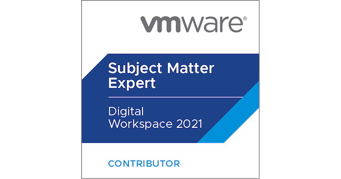 Certification Subject Matter Expert - Digital Workspace 2021 - Credly
