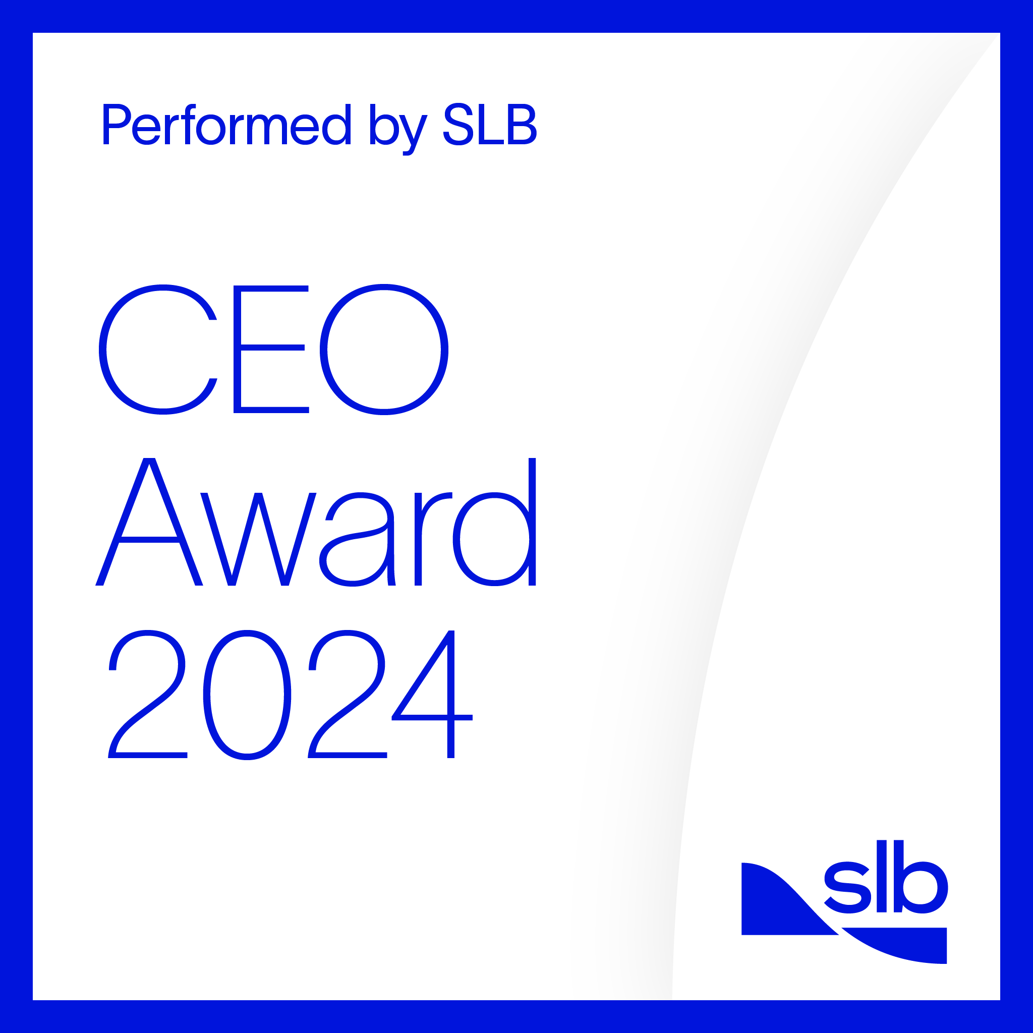 Performed by SLB - CEO Award 2024 - Credly