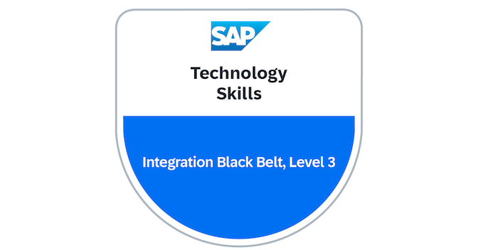 SAP Technology Skills - Integration Black Belt, Level 3 - Credly