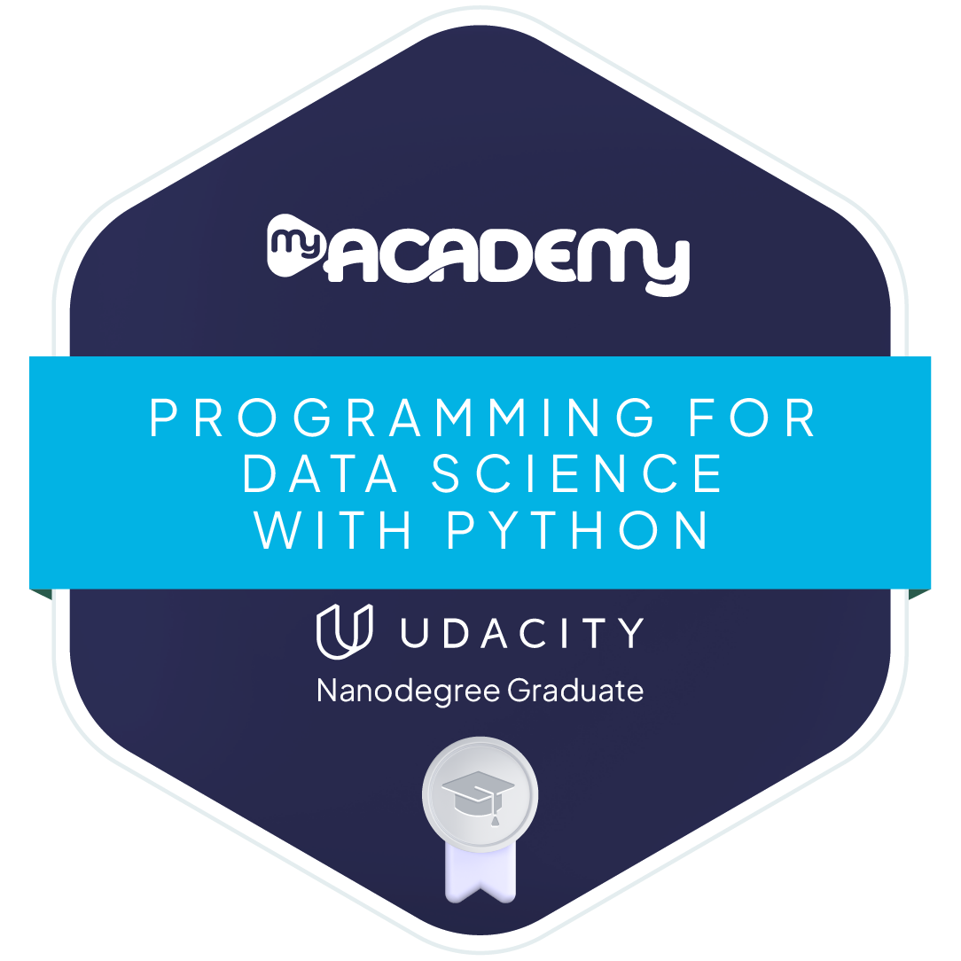 Programming For Data Science With Python Udacity Nanodegree Badge Programming For Data Science With Python Udacity Nanodegree Badge