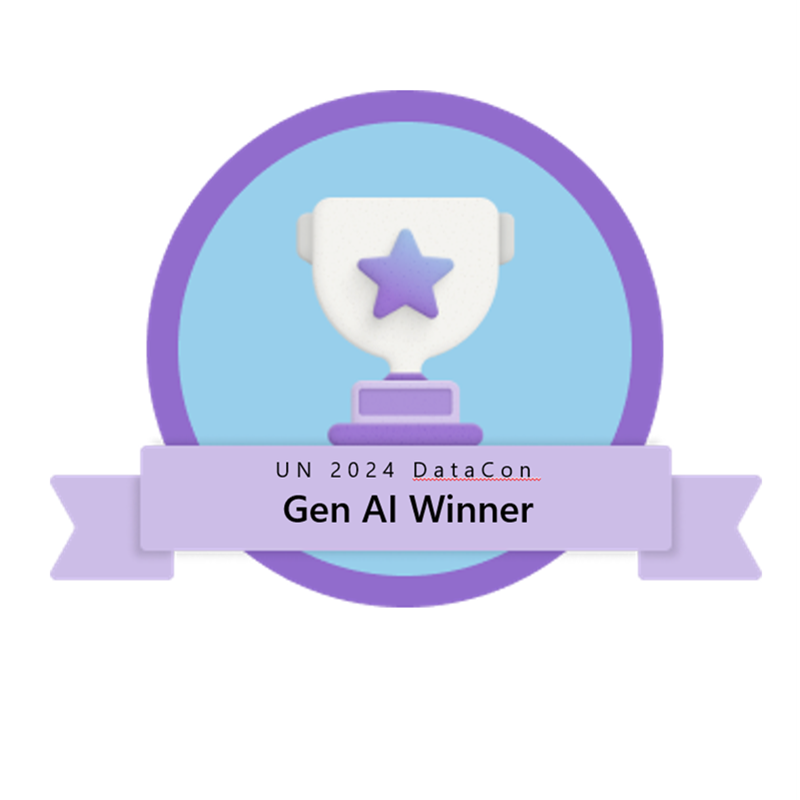 UN 2024 DataCon - Gen AI Winner - Credly