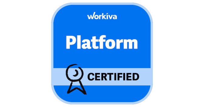 Workiva Platform Certification - Credly