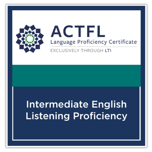 English Listening Proficiency - Intermediate Mid/High - Credly