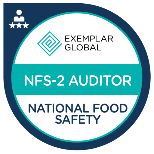Certified National Food Safety Auditor for Low Risk Food Business ...