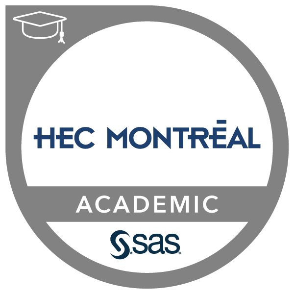 SAS - HEC Montreal Academic Specialization in Business Intelligence, Masters - Credly