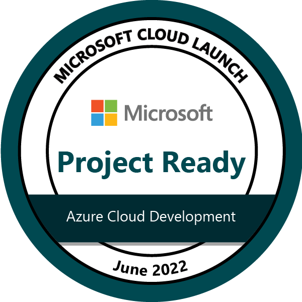 Microsoft Cloud Launch—Project Ready—Microsoft Azure Cloud Developer—June - Credly