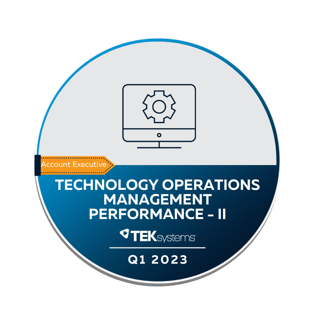 Technology Operations Management Performance II Credly Technology Operations Management Performance II Credly