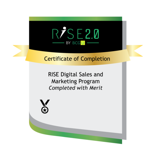 BCG RISE Certificate of Completion - Digital Sales & Marketing Program ...