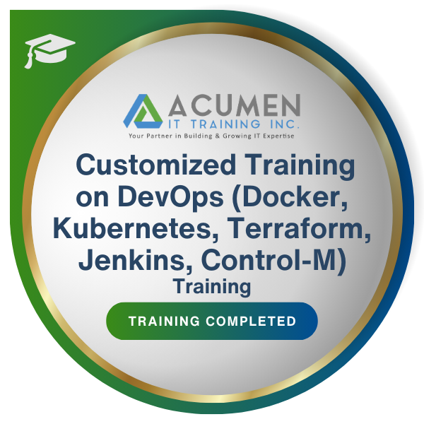 Customized Training On Devops Docker Kubernetes Terraform Jenkins Control M Credly