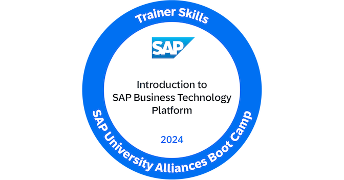 Trainer Skills 2024 - Introduction to SAP Business Technology Platform - Credly